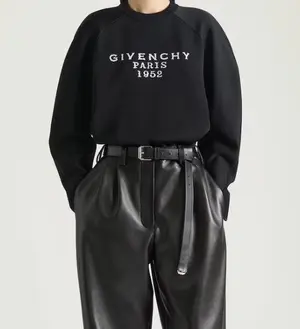 Givenchy Long-sleeve Wool-viscose Sweater With Paris 1952 Jacquard - Black