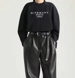 Givenchy Long-sleeve Wool-viscose Sweater With Paris 1952 Jacquard - Black