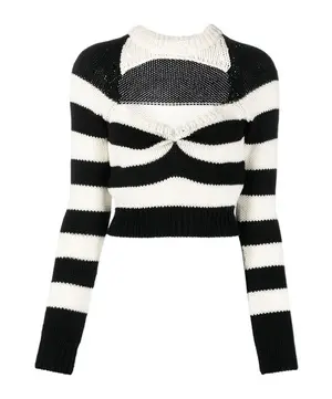 Marni Striped Virgin Wool Knit Top
