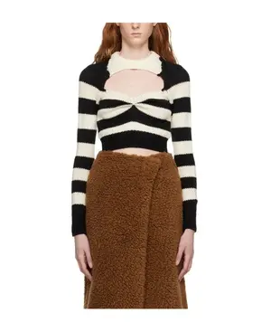 Marni Striped Virgin Wool Knit Top