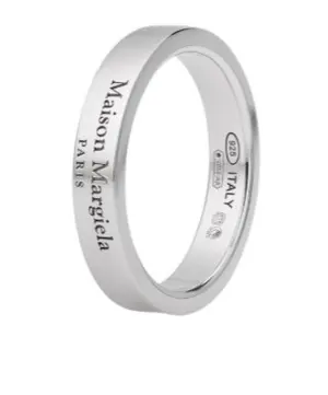 MAISON MARGIELA Engraved Logo Ring - Silver