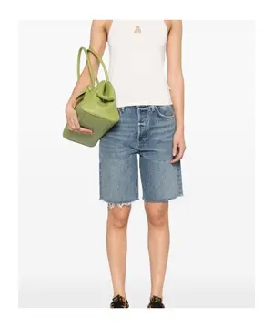 AGOLDE 90's Raw Edge Denim Shorts