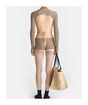 Nanushka Perrie Striped Ribbed Top