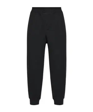 Emporio Armani Elasticated Waistband Straight-leg Track Pants - Black