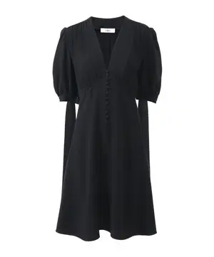 Chloé V-neck Puff Sleeve Mini Dress