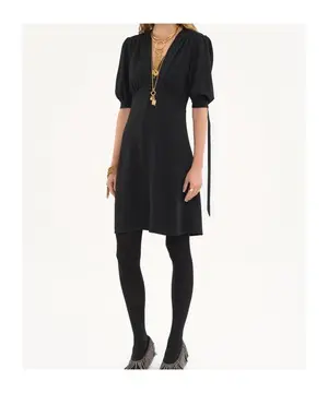 Chloé V-neck Puff Sleeve Mini Dress