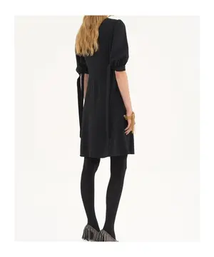 Chloé V-neck Puff Sleeve Mini Dress