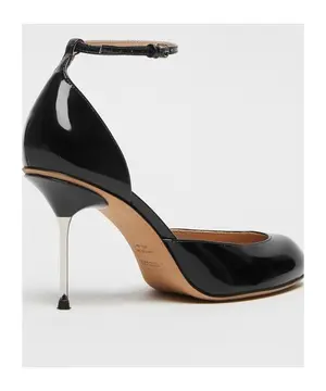 Sportmax Ankle Strap Pointed Pumps With Palladium-finished Heel