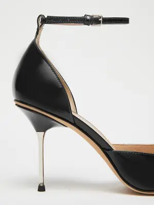 Sportmax Ankle Strap Pointed Pumps With Palladium-finished Heel