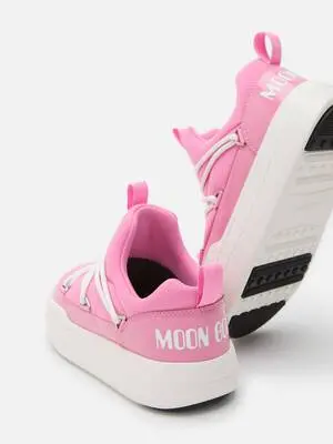Moon Boot Low-top Sneakers With Criss-cross Lacing - Pink