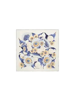 SALVATORE FERRAGAMO Sunflower Print Silk Scarf