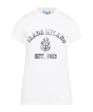 Prada Logo Printed Short Sleeve T-shirt - No