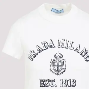 Prada Logo Printed Short Sleeve T-shirt - No