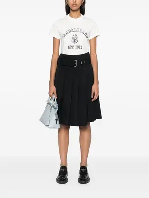Prada Logo Printed Short Sleeve T-shirt - No