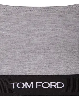 TOM FORD Logo Band Bralette - Grey
