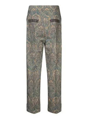 PIERRE-LOUIS MASCIA Printed Wide-leg Trousers