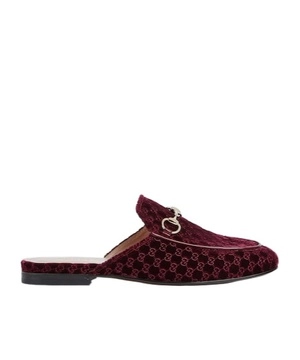 Gucci Princetown Gg Velvet Slipper