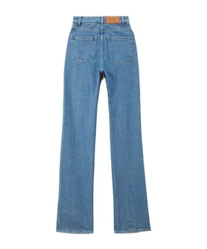 Burberry High Waist Straight Leg Jeans