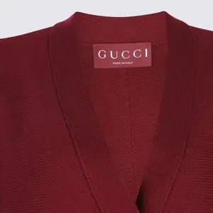 Gucci Horsebit Detailed V-neck Knit Cardigan