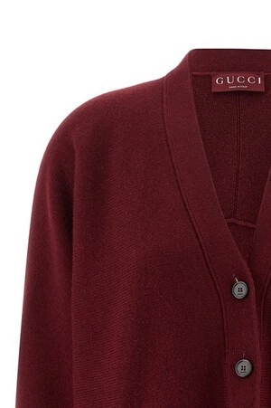 Gucci Horsebit Detailed V-neck Knit Cardigan