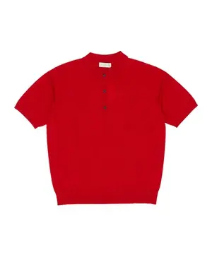 Dries Van Noten Knitted Polo Shirt - Red