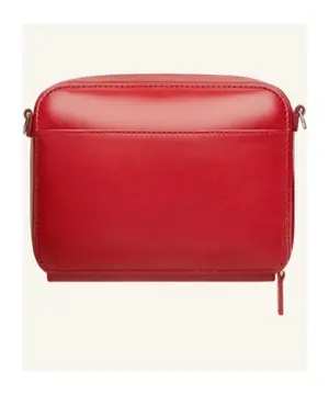 COURREGES Cloud Logo Plaque Chained Shoulder Bag - Ruby