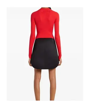 COURREGES High-neck Ribbed-knit Jumper