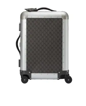 Gucci Gg Supreme Canvas And Aluminum Trolley