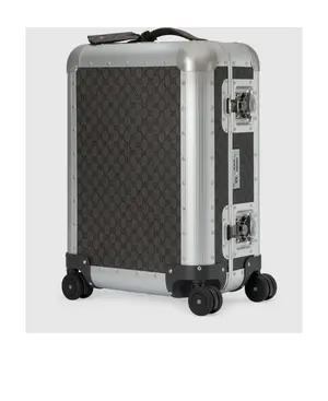 Gucci Gg Supreme Canvas And Aluminum Trolley