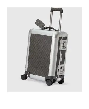 Gucci Gg Supreme Canvas And Aluminum Trolley