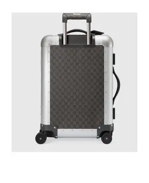 Gucci Gg Supreme Canvas And Aluminum Trolley