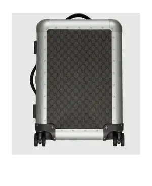 Gucci Gg Supreme Canvas And Aluminum Trolley