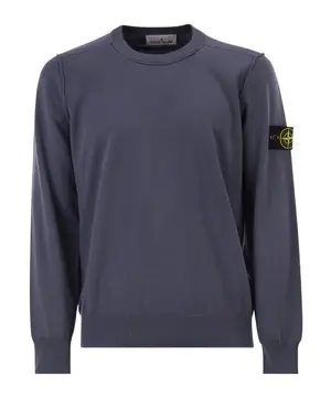 Stone Island Compass Patch Knitted Jumper - Black