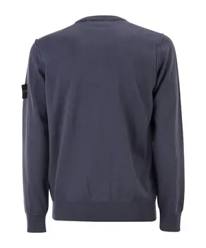 Stone Island Compass Patch Knitted Jumper - Black