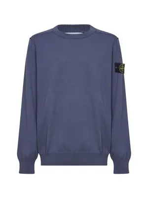 Stone Island Crew Neck Knitted Sweater - Black