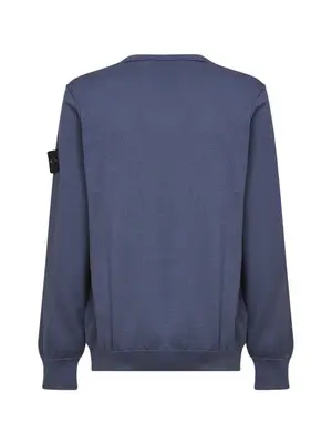 Stone Island Crew Neck Knitted Sweater - Black