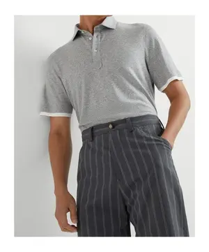 Brunello Cucinelli Layered Button-up Polo Shirt