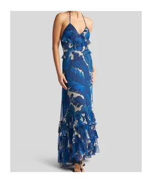 Etro Floral-printed Maxi Dress With Detachable Cape