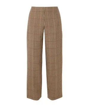 Dries Van Noten Check Straight Casual Pants