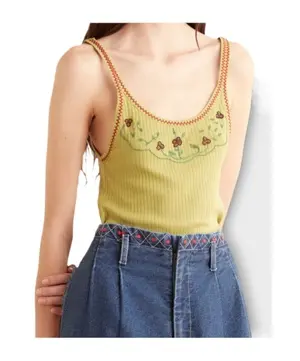 BODE Embellished Floral Knit Vest - Multicolor