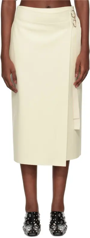 JIL SANDER Wrap-designed A-line Midi Skirt