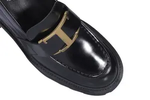 TOD'S T-plaque Block Heel Loafers