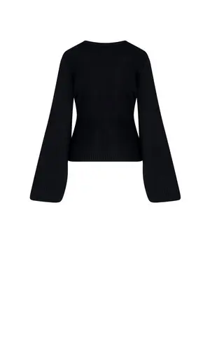 Khaite Scarlet V-neck Cardigan - Black