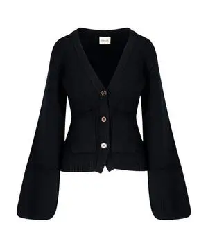 Khaite Scarlet V-neck Cardigan - Black