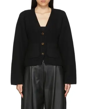 Khaite Scarlet V-neck Cardigan - Black