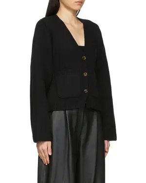 Khaite Scarlet V-neck Cardigan - Black
