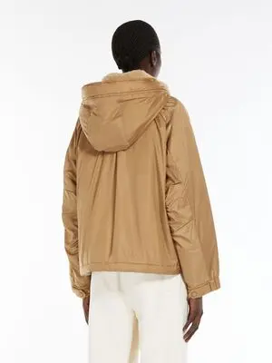 Max Mara Button Detailed Drawstring Coat With Removable Collar - Camel