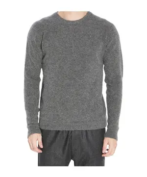 ROBERTO COLLINA Ribbed Crewneck Knitwear - Gray