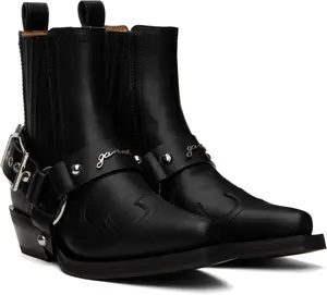 GANNI Buckle Fastening Western Chelsea Boots