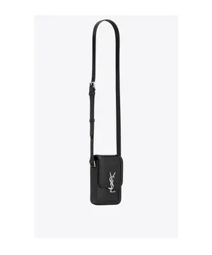 Saint Laurent Logo Plaque Foldover Top Phone Case